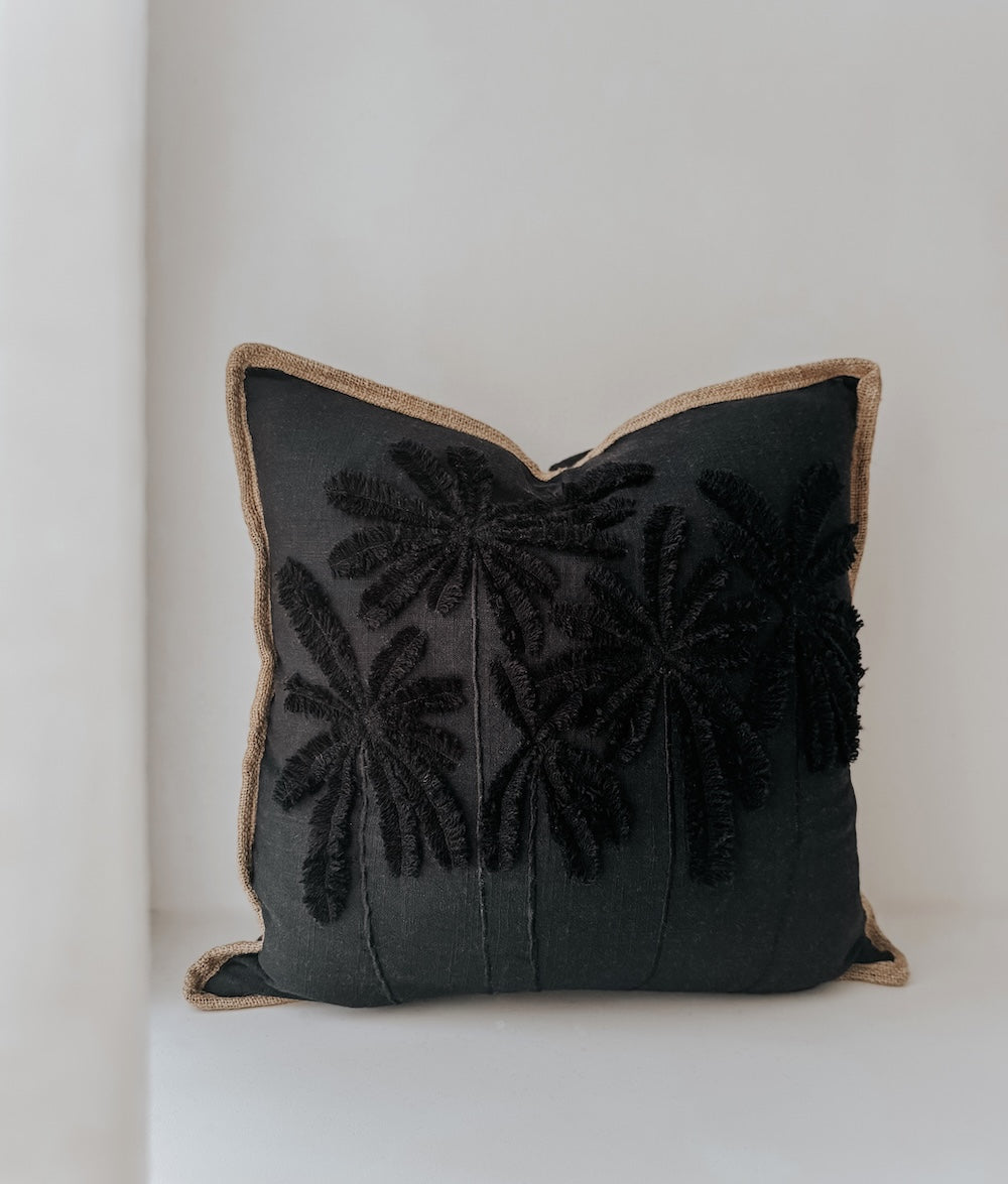 Bengali Home® | Balinese Decor - Noir Palm Cushion Cover